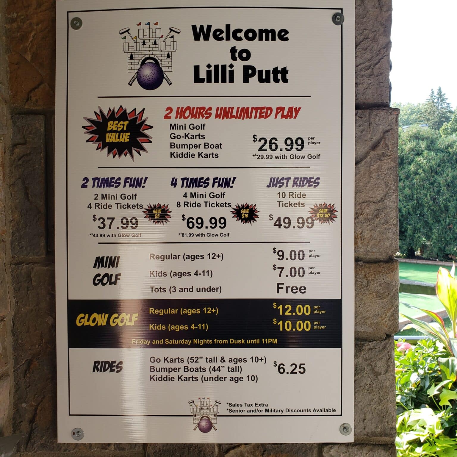 Family Outing Ideas: Lilli Putt Mini Golf