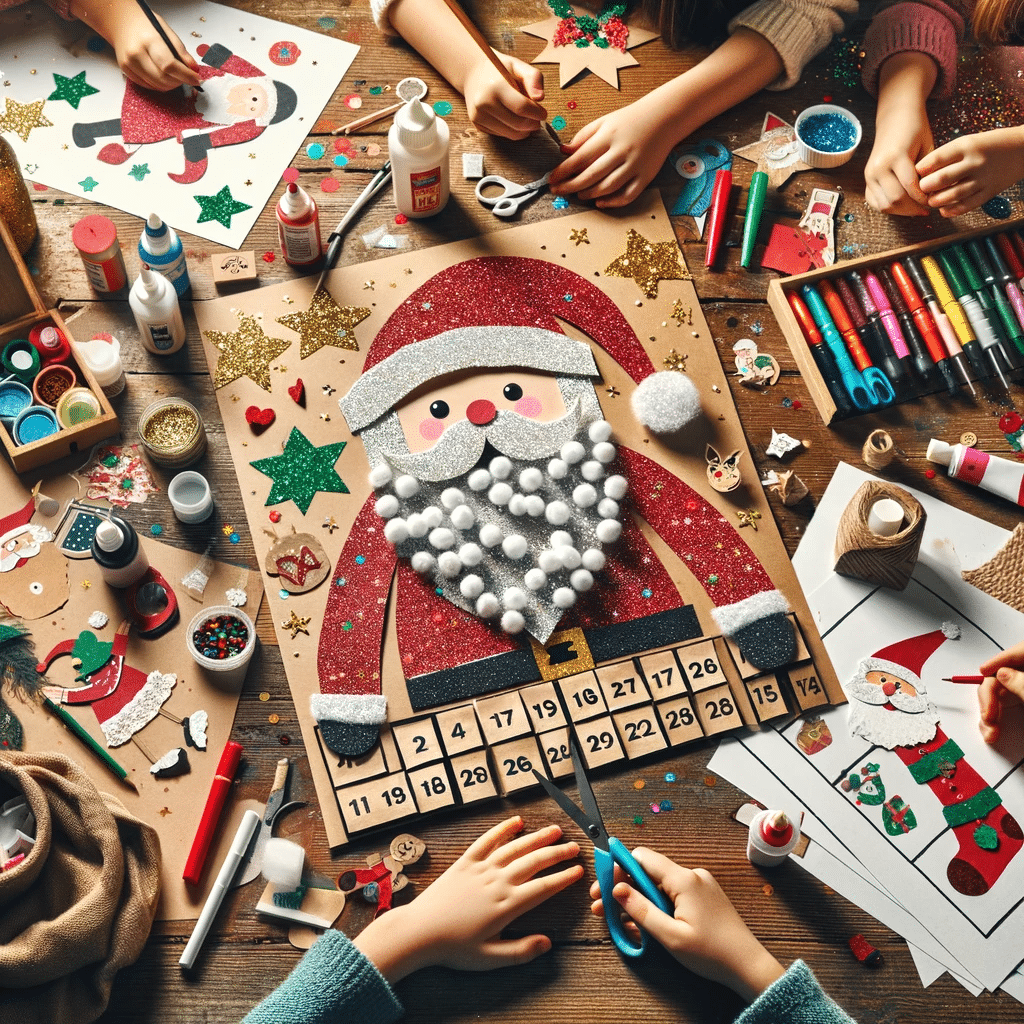DIY Santa Countdown To Christmas Crafts for Kids | TwinCitiesKidsClub.com